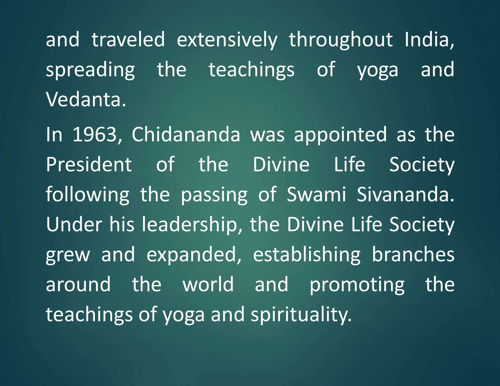 Swami Chidananda Saraswati Life History | PPTX
