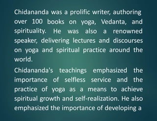 Swami Chidananda Saraswati Life History | PPTX