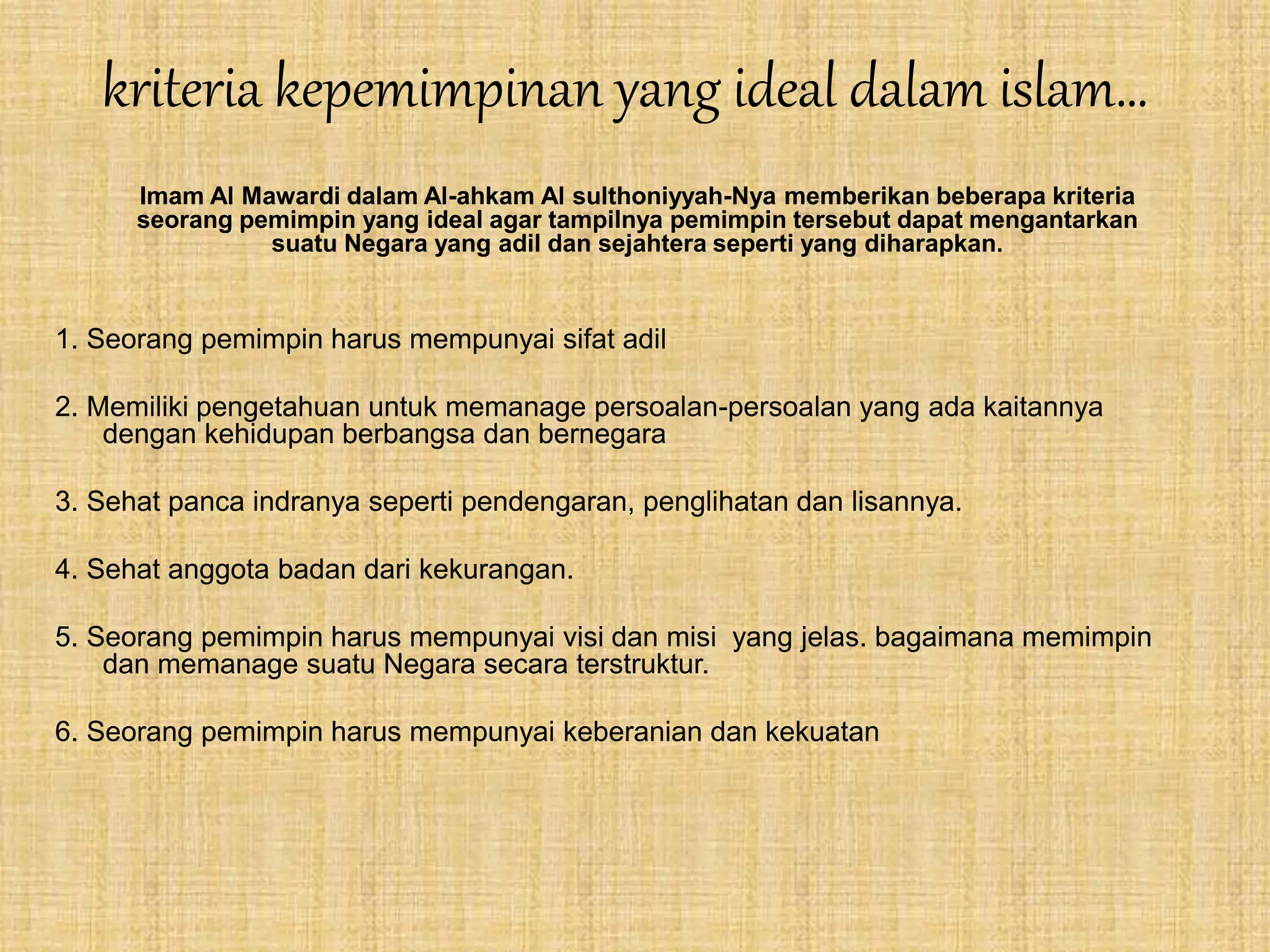 11.-Kepemimpinan-dalam-Islam.power point | PPT