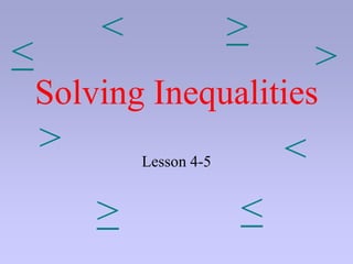 Daily Lesson Intro to inequalities. pptx | PPT