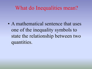 Daily Lesson Intro to inequalities. pptx | PPT