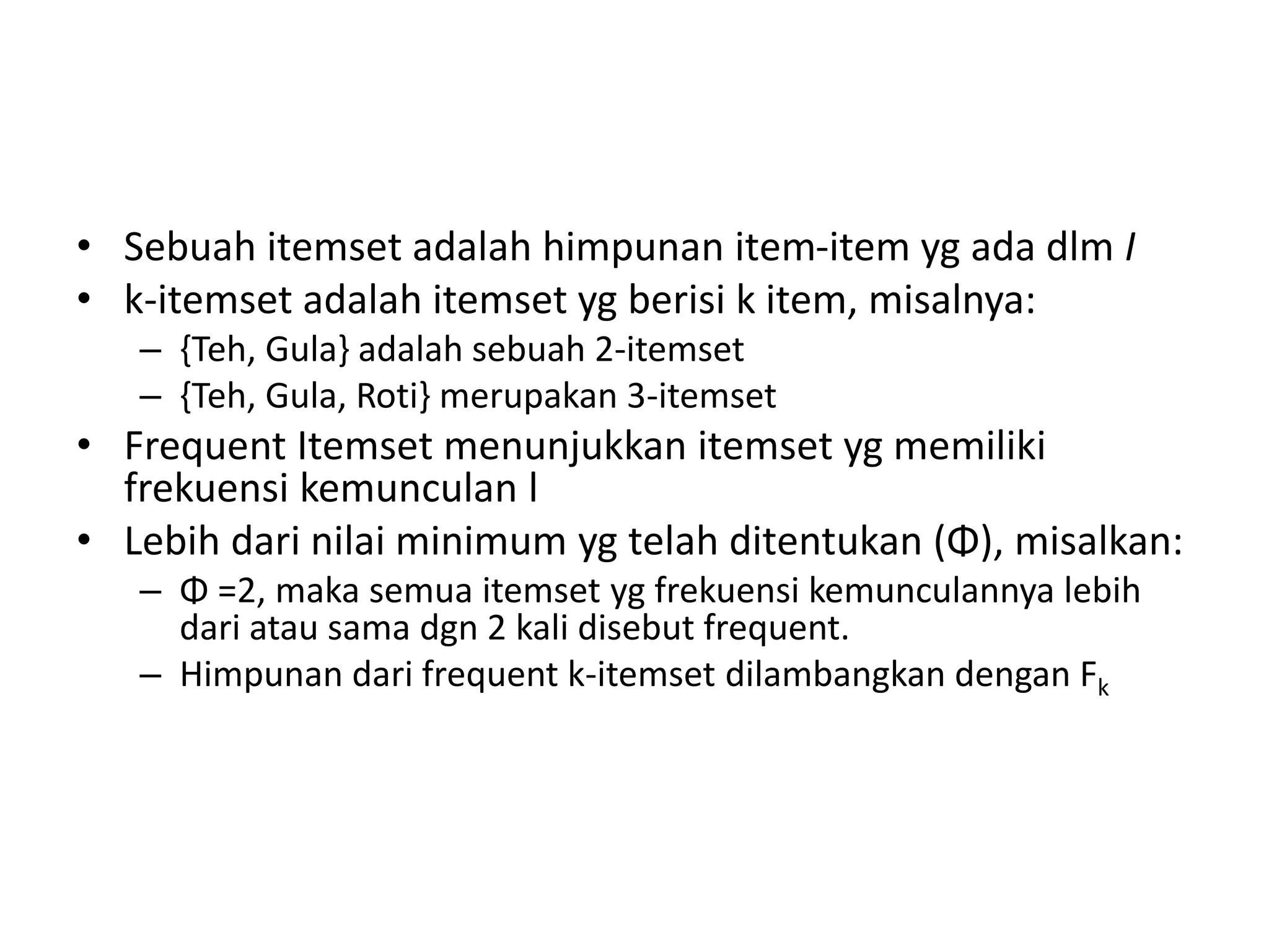 Contoh Algoritma Asosiasi pada data mining | PPTX