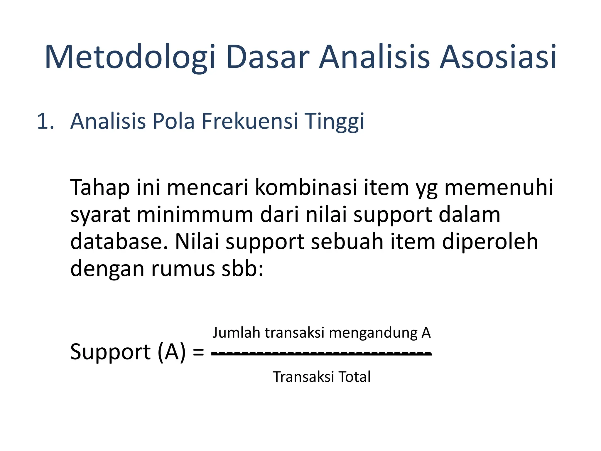 Contoh Algoritma Asosiasi pada data mining | PPTX