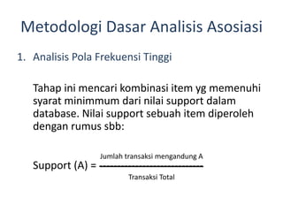 Contoh Algoritma Asosiasi pada data mining | PPTX