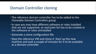 11. Domain Controller cloning - Windows Server 2022.pptx | Operating Systems | Computer Software ...