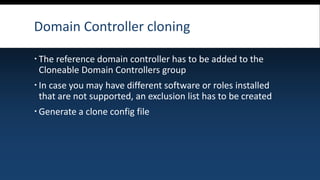 11. Domain Controller cloning - Windows Server 2022.pptx | Operating Systems | Computer Software ...