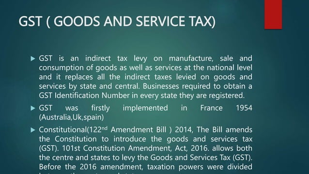 Into the Impact of GST in Indian Economy | PPTX | Business Accounting ...