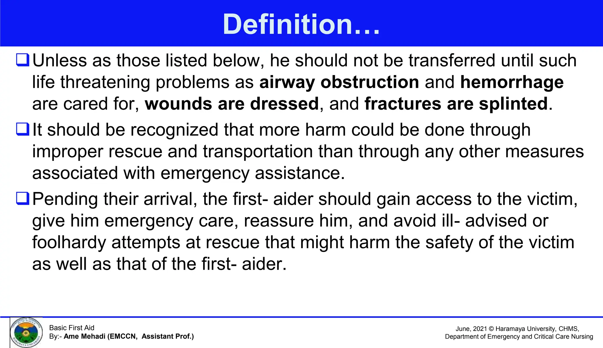 Emergency Rescue and Short distantce Transfer.pptx