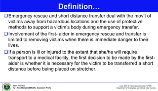 Emergency Rescue and Short distantce Transfer.pptx