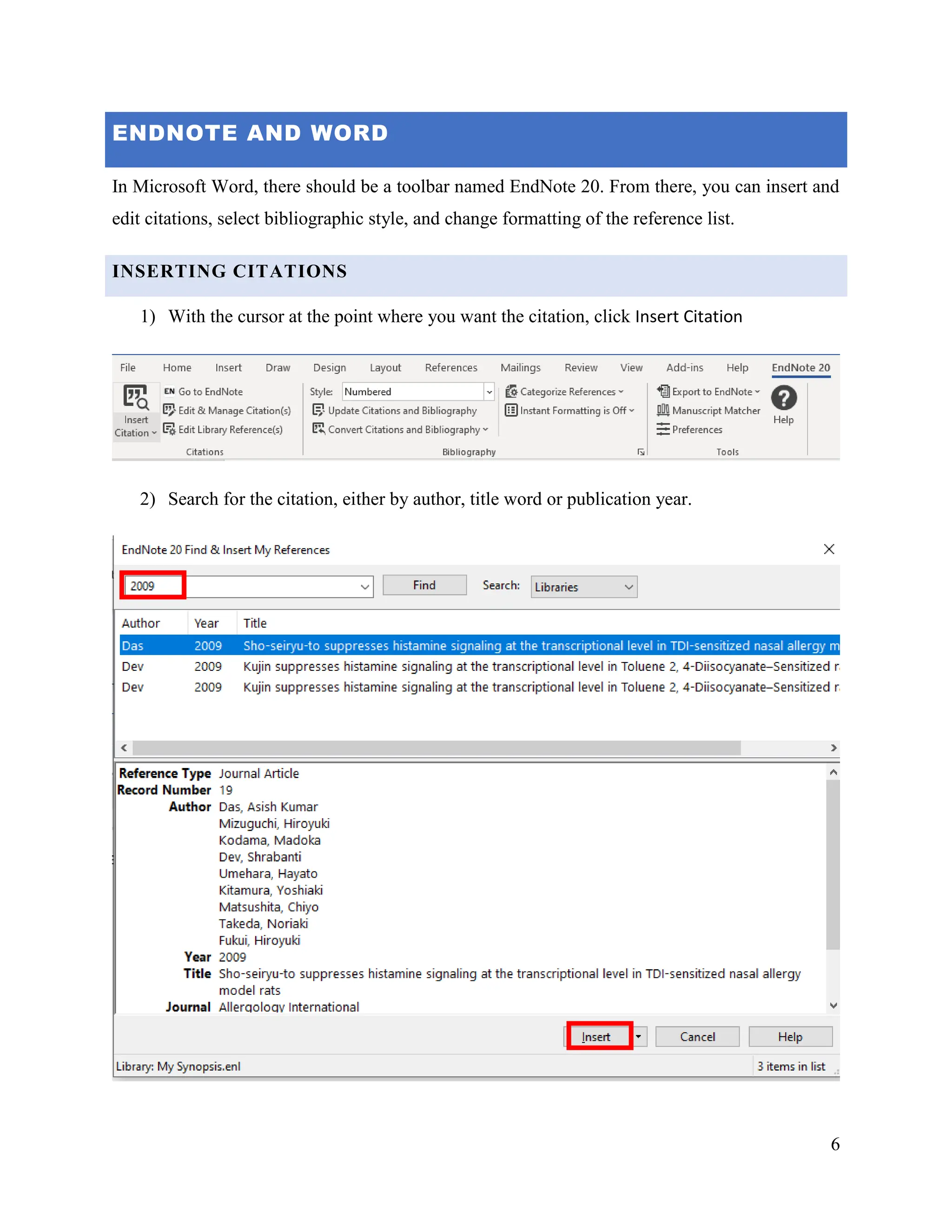 Endnote for better Research- : Research Methodology and Biostatistics | DOCX