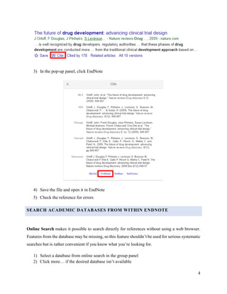 Endnote for better Research- : Research Methodology and Biostatistics | PDF