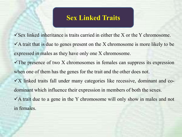 Sexinfluence Sex Linked And Sex Limitedtraits Pdf