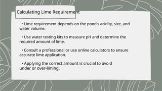 liming in aquaculture and its effect and applications.pptx