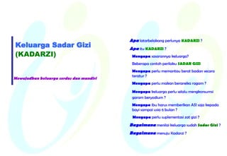 materi tentang keluarga sadar gizi atau kadarzi | PPT