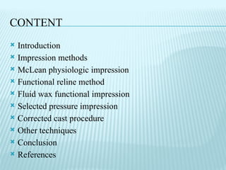11.Special Impression Procedures For TooTH-Tissue-Supported removable ...