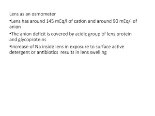Physiology of lens (2), ophthalmology.ppt
