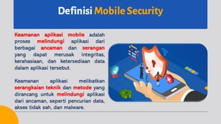 Pemrograman Aplikasi Mobile - 11 Mobile Security | PPT