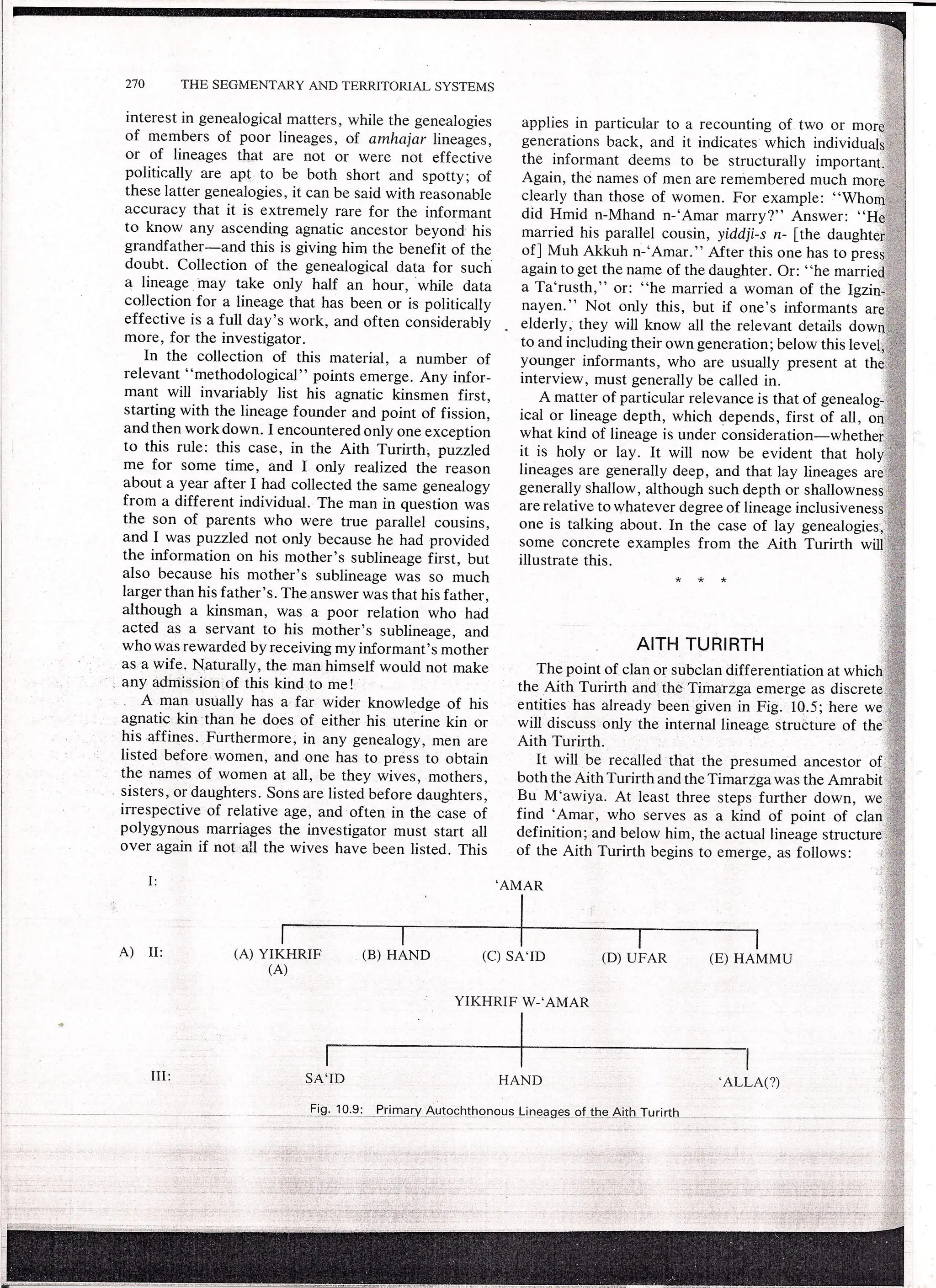 11. Aith Waryaghar : The Segmentary and Territorial Systems. Tribe ...
