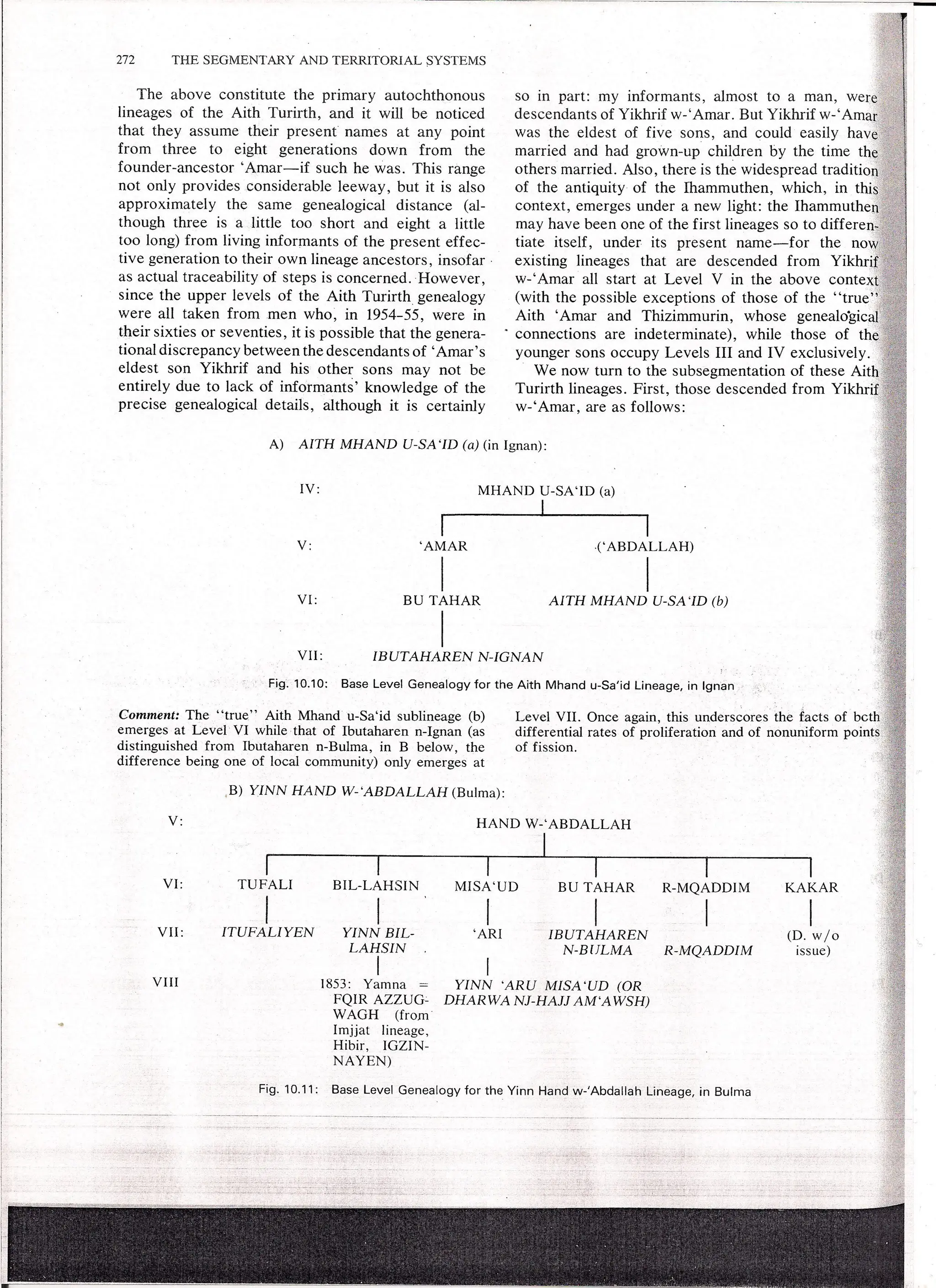 11. Aith Waryaghar : The Segmentary and Territorial Systems. Tribe ...