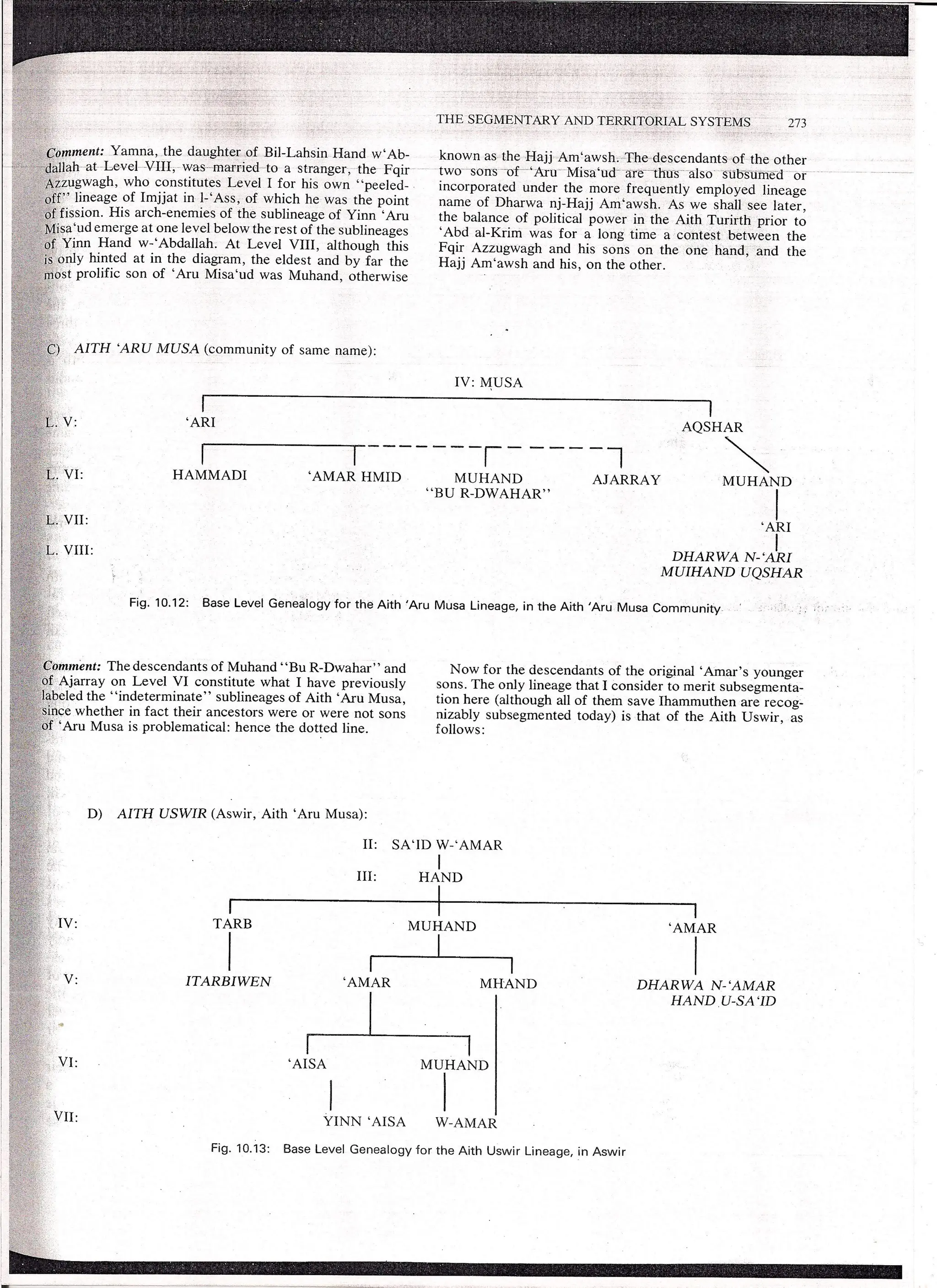 11. Aith Waryaghar : The Segmentary and Territorial Systems. Tribe ...