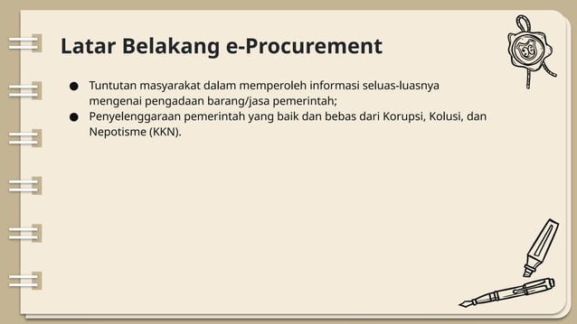 Definisi dan pengertian dari E-Procurement | PPTX