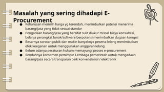 Definisi dan pengertian dari E-Procurement | PPTX
