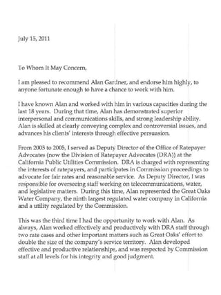 11 25-14 Alan Gardner Letters of Recommendation | PDF