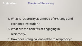 Economic Institution: Reciprocity (1).pptx