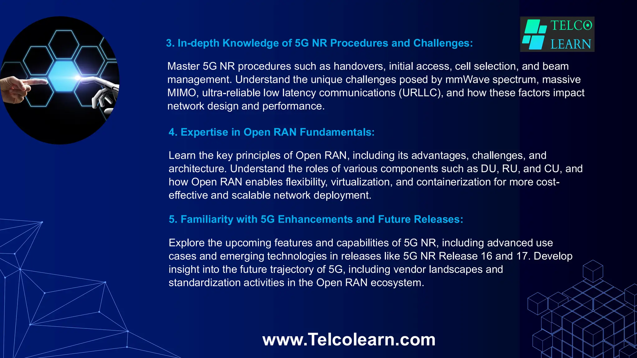 5G NR and Open RAN Training by TelcoLearn | PDF
