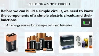 All about Electric circuits for Grade 6 learners | PPTX
