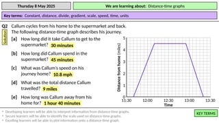 11.1f-Distance-time-TES.pptx lesson plan | PPT