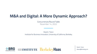 M&A and Digital: A More Dynamic Approach? | PDF