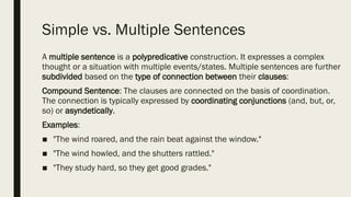 Types of sentences according to their structure | PPTX