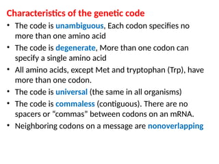 Comprehensive Overview of Protein Synthesis: Genetic Code, Translation ...