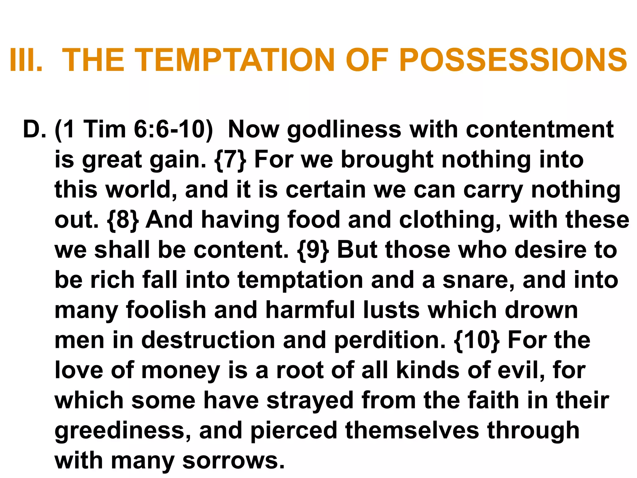 three temptations | PPTX | Christianity | Religion & Spirituality