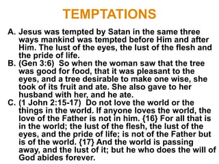 three temptations | PPTX | Christianity | Religion & Spirituality