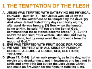 three temptations | PPTX | Christianity | Religion & Spirituality