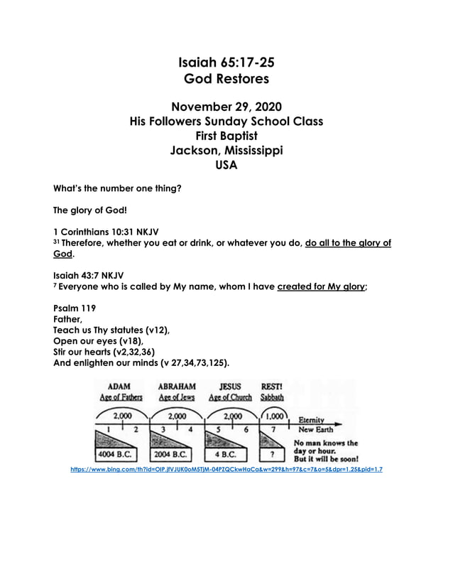 11-29-20 Isaiah 65;17-25, God Restores | PDF
