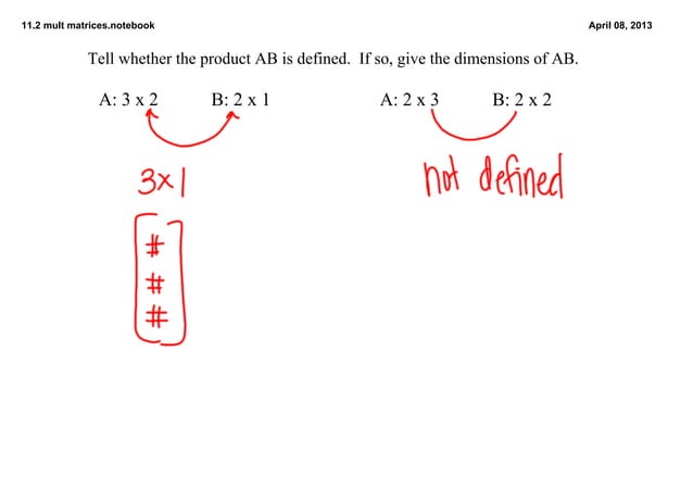 11 2 Multiplying Matrices Ppt