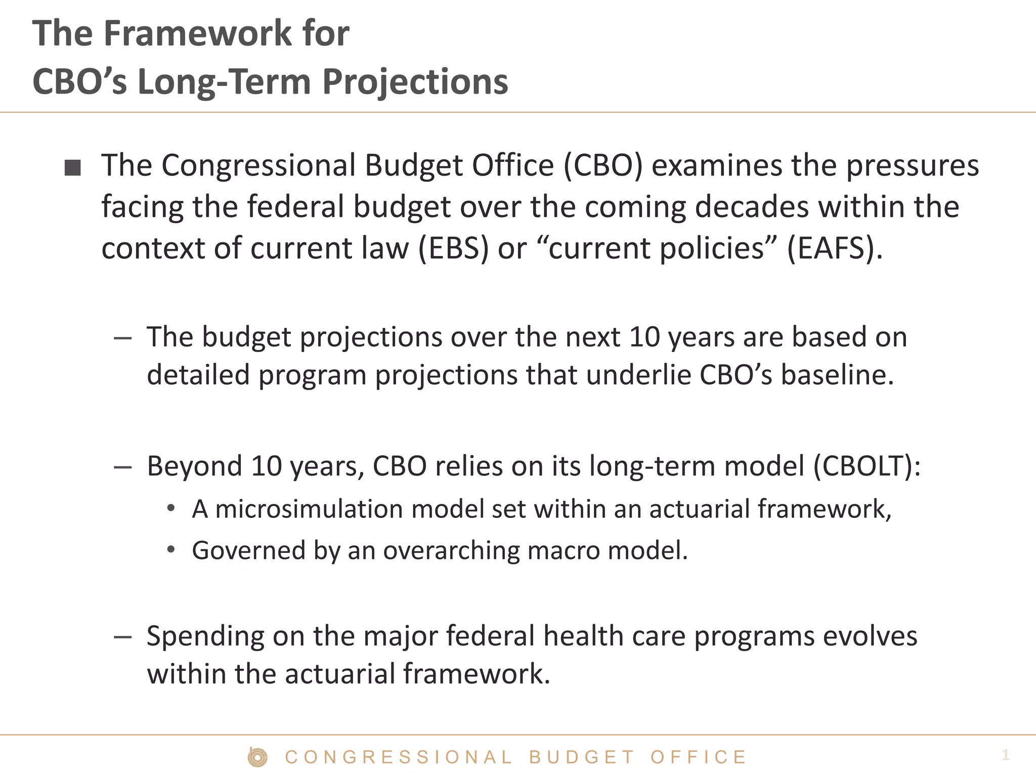 CBO’s Long-Term Projections for Medicare and Medicaid Spending in the ...