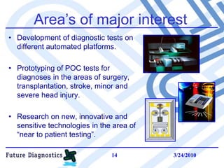 Future Diagnostics, In Vitro Diagnostiek "Bloedserieus" | PPTX