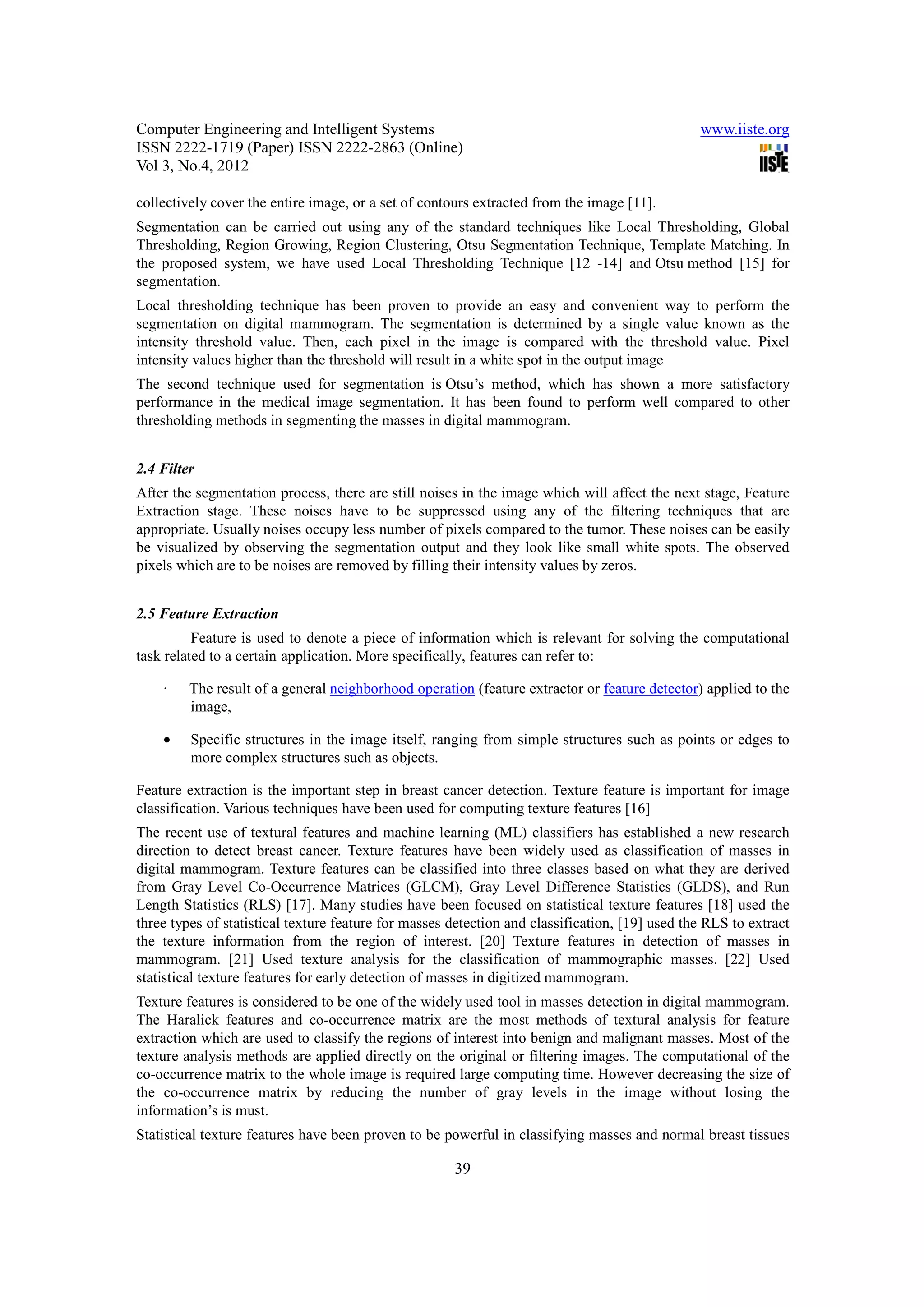 11 [37 46]segmentation And Feature Extraction Of Tumors From Digital Mammograms Pdf