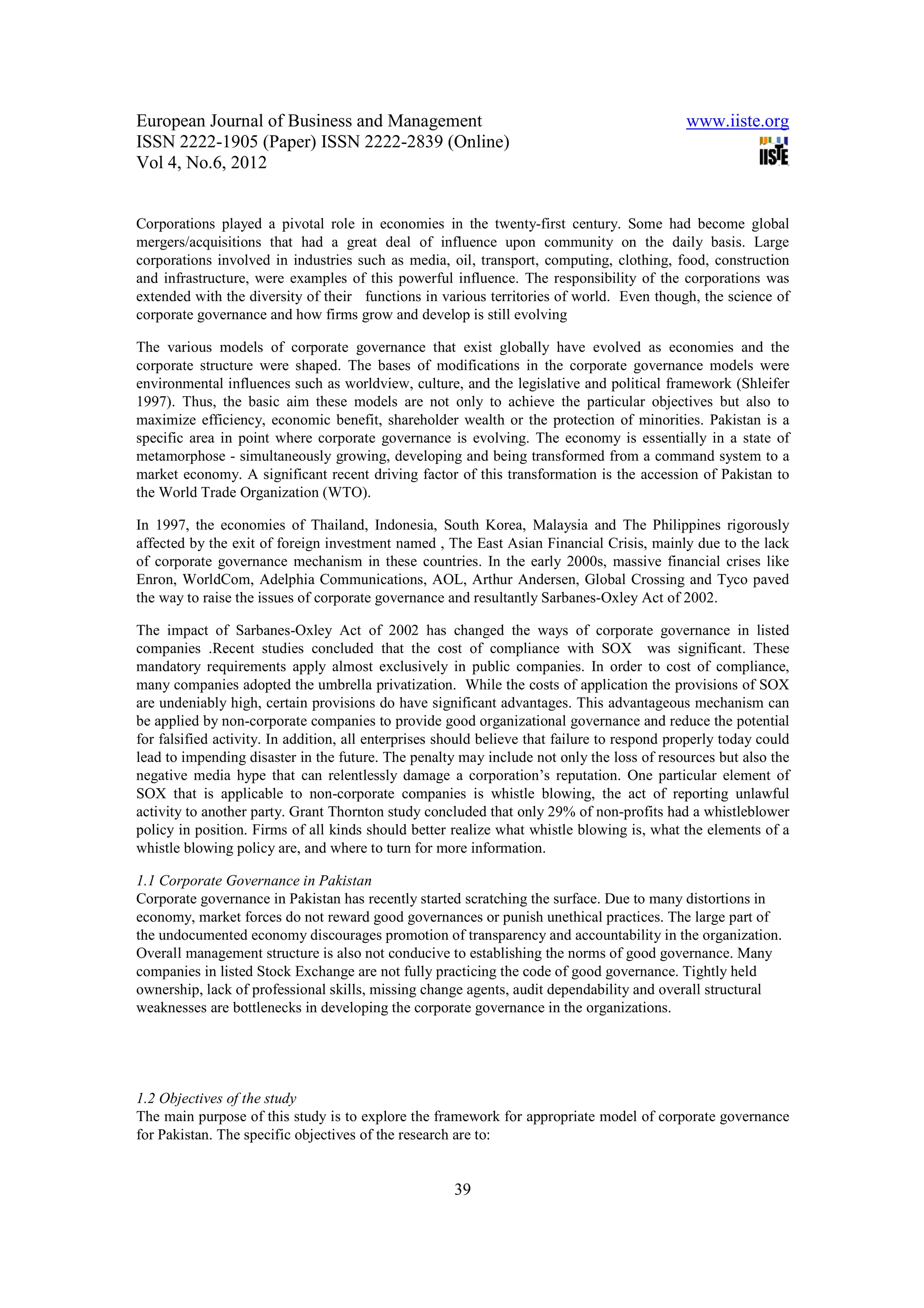 11.[38 47]two-tier corporate governance model for pakistan | PDF ...