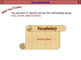 11 3 arcs and chords lesson | PPT