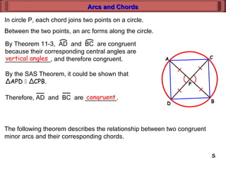 11 3 arcs and chords lesson | PPT