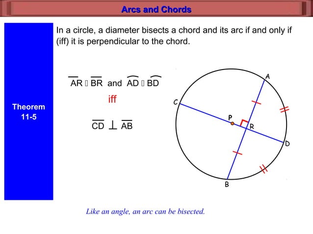 11 3 arcs and chords lesson | PPT