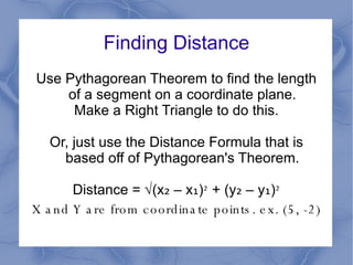 11.3 Distance Midpoint Formulas | PPT