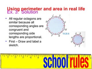 11.3 perimeters and areas of similar figures | PPT