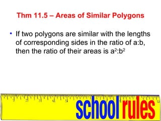 11.3 perimeters and areas of similar figures | PPT