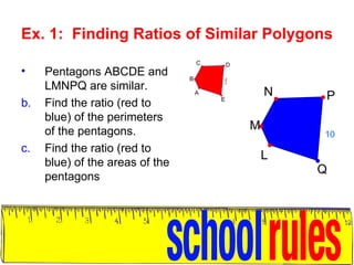 11.3 perimeters and areas of similar figures | PPT